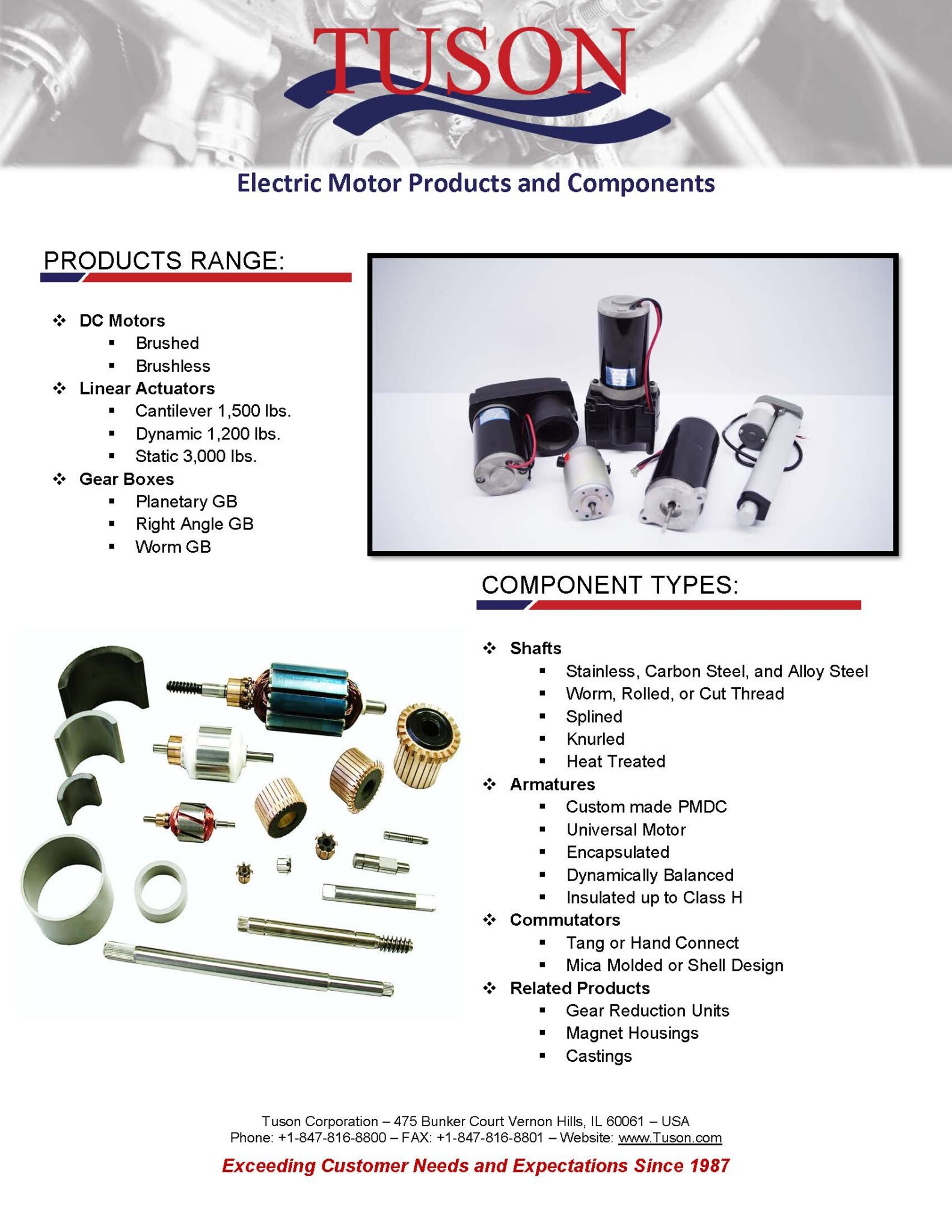 New “Electric Motor Products & Components” Flyer - Tuson