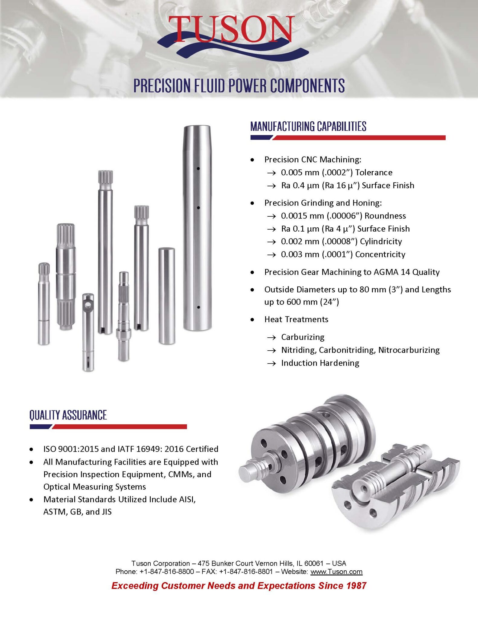 New Precision-Machined Fluid Power Components Flyer - Tuson